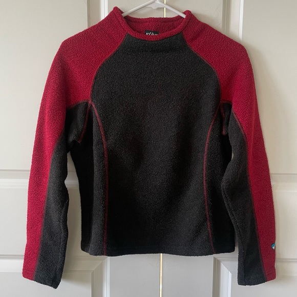 Kuhl | Sweaters | Kuhl Alfpaca Fleece Mock Neck Pullover Black And Red ...